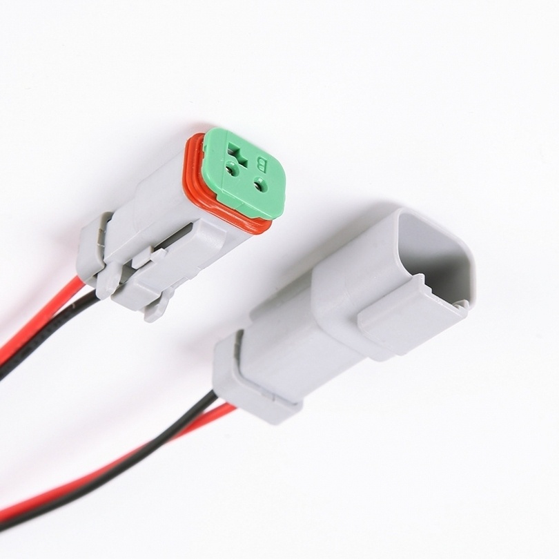 2 Pin Wire Harness Connector Waterproof DT Series Male to Female Car ...