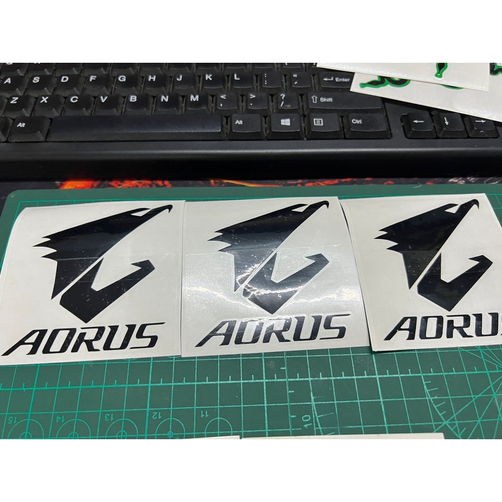 Aorus vinyl custom sticker untuk motor/kereta atau pc/laptop | Shopee ...