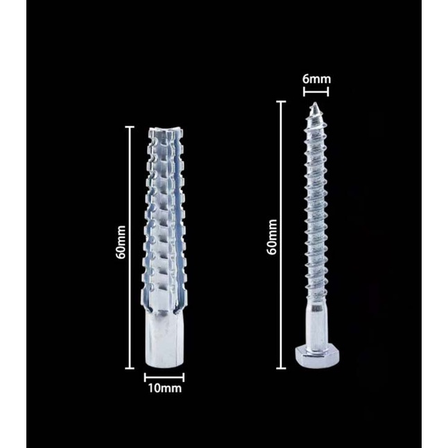 Heeman4u Concrete Drywall Metal Wall Plug Expansion Pipe Nail Expansion ...