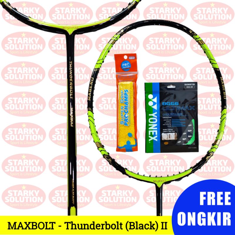 Original MAXBOLT THUNDERBOLT Badminton Racket - Black | Shopee Philippines