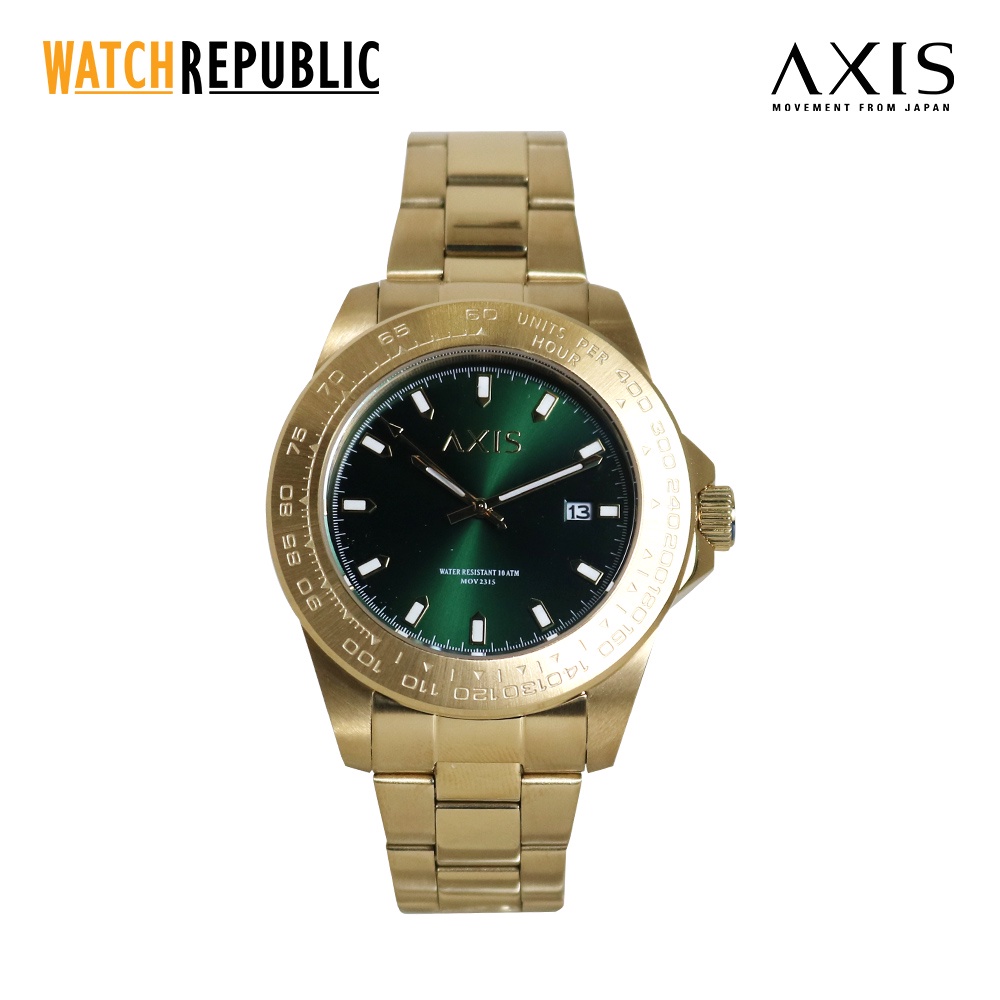 Axis Charles Gold Stainless Analog Quartz Watch For Men AH1356-1202 ...