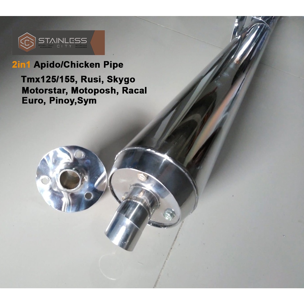 Universal 2in1 APIDO/CHICKEN PIPE Stainless Double Elbow | Shopee ...