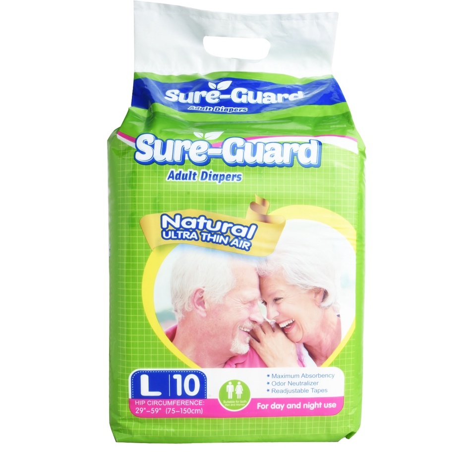 SUREGUARD Adult Diapers Large 10s | Shopee Philippines