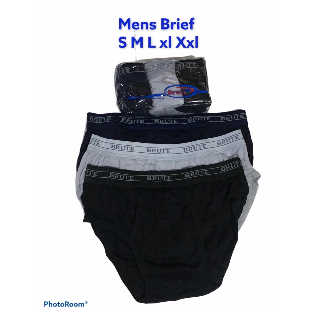 Brute Mens Brief Cotton 3ps | Shopee Philippines