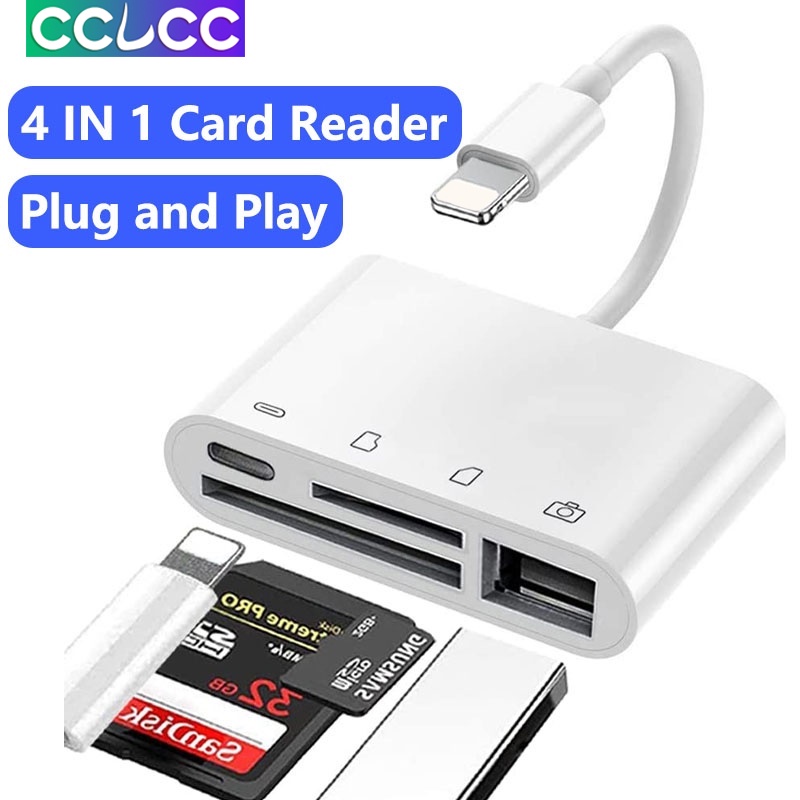CCLCC SD Card Reader Micro SD Card Adapter 4 in 1 Trail Game Camera ...