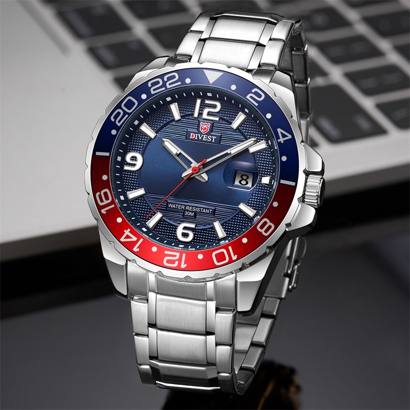DIVEST Top Brand Men's Watches Luxury Fashion Sport Male Military Casual Men Watch Quartz ...