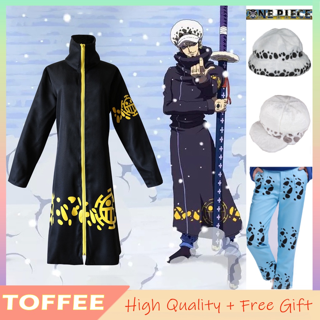 Anime One Piece Trafalgar Law After 2 Years Cosplay Costume Coat Cloak ...