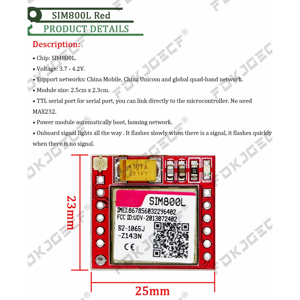 SIM800L V2.0 5V Wireless GSM GPRS MODULE Quad-Band W/ Antenna Cable Cap | Shopee Philippines