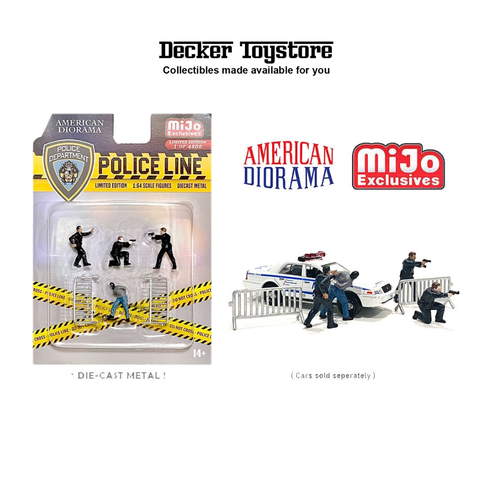 American Diorama 1/64 Scale Police Line Figure Set Die-cast | Shopee ...