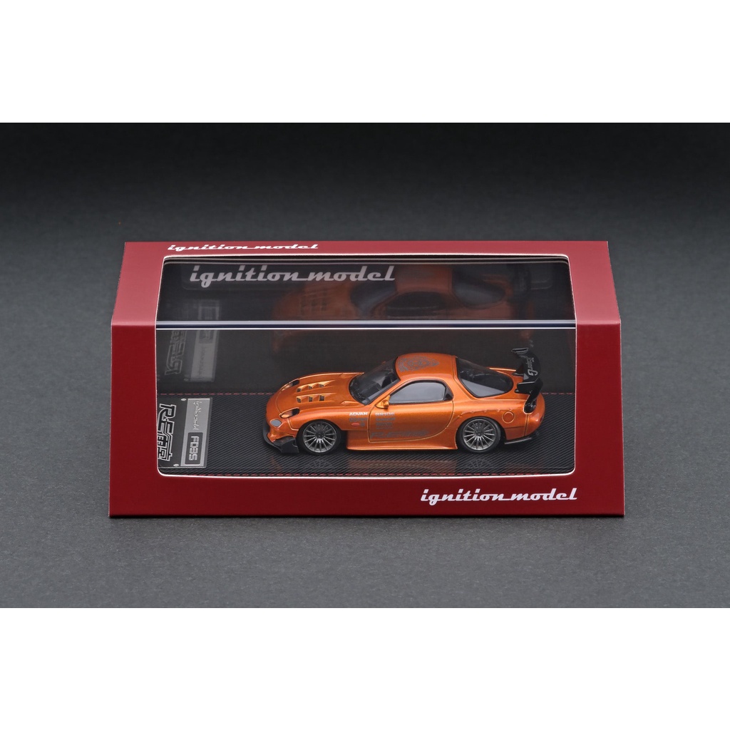 Ignition Model IG1950 1:64 Mazda RX-7 FD3S RE Amemiya Orange Metallic RESIN SCALE MODEL CAR ...