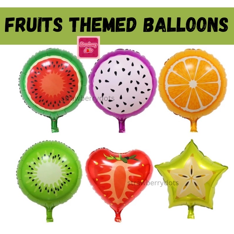 Fruits Themed Balloons Fruits Balloons Fruits Party Tutti Fruitti Balloons | Shopee Philippines