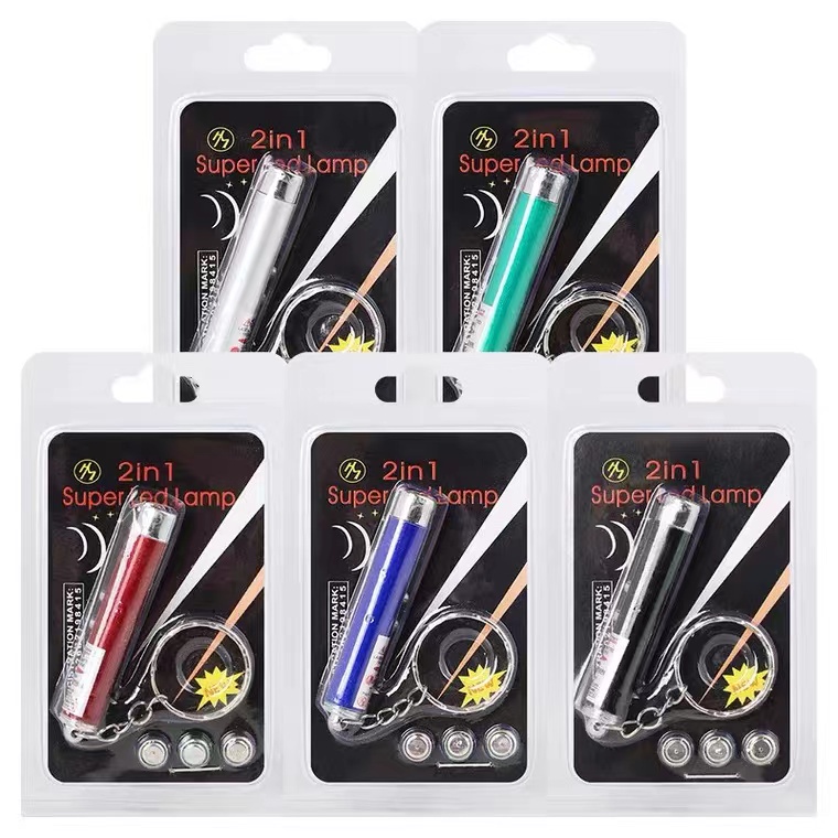 New Cool 2 In1 Red Laser Pointer Pen With White LED Light Play Dgo Toy ...