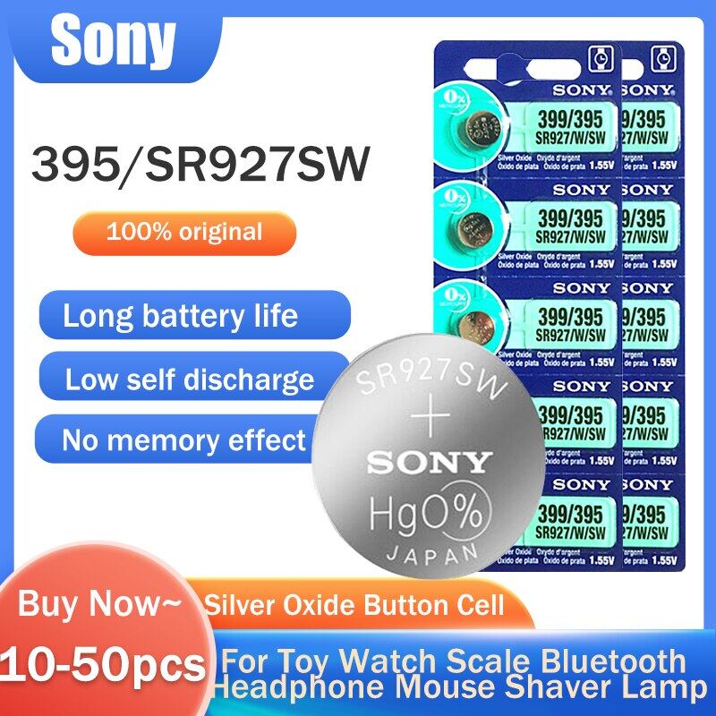 10-50PCS Sony 395 399 AG7 SR927SW SR927W SR927 LR927 LR927W 1.55V Coin ...