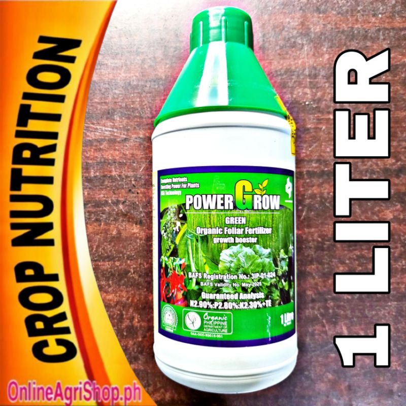 POWER GROW GREEN ORGANIC FOLIAR FERTILIZER (1 LITER) by DYNAPHARM ...
