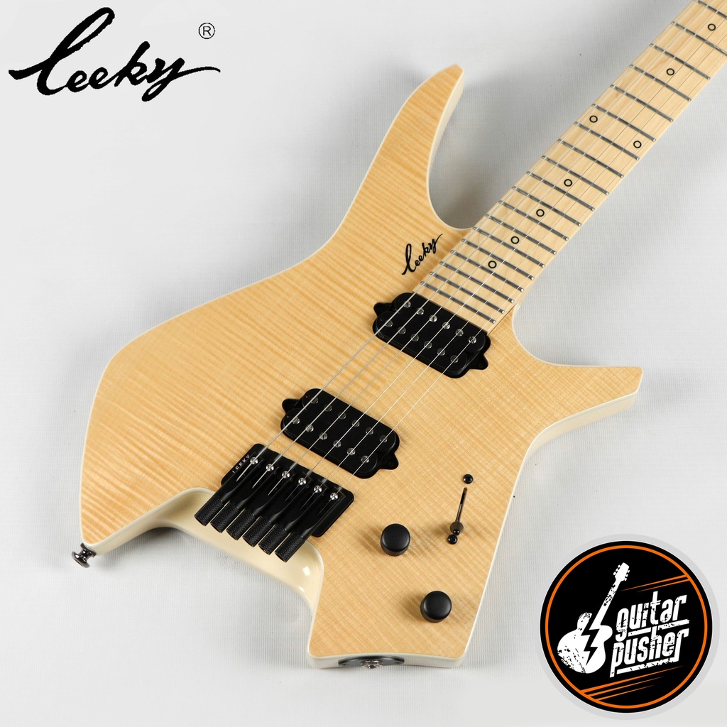 Leeky X-Series X15 Headless Electric Guitar Roasted Basswood Body Maple ...