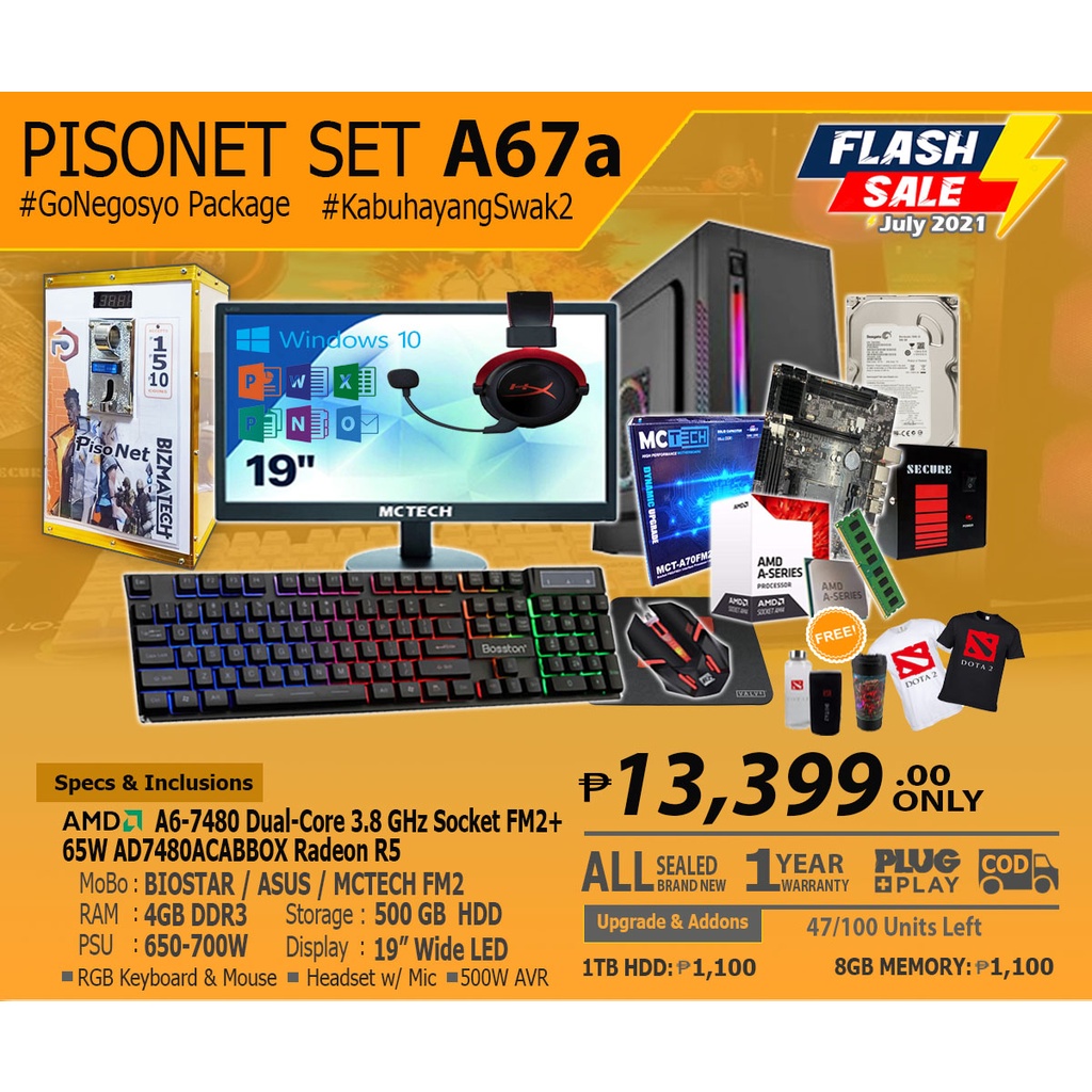 Bizmatech Computer Set/ Bundle A76a AMD A6-7480 Dual-Core 3.8GHz SOCKET ...