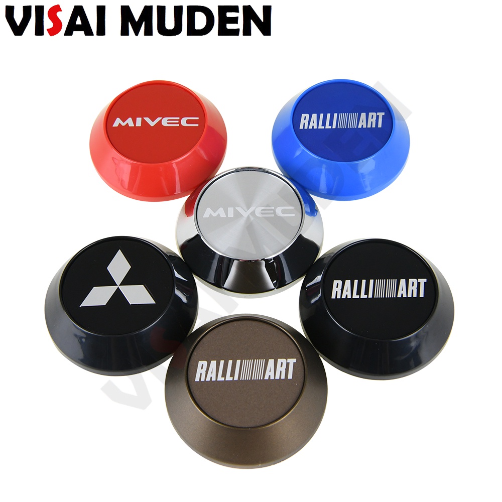 4PCS 65MM/60MM Rim Cap MITSUBISHI RALLIART MIVEC Sticker Wheel Cover ...