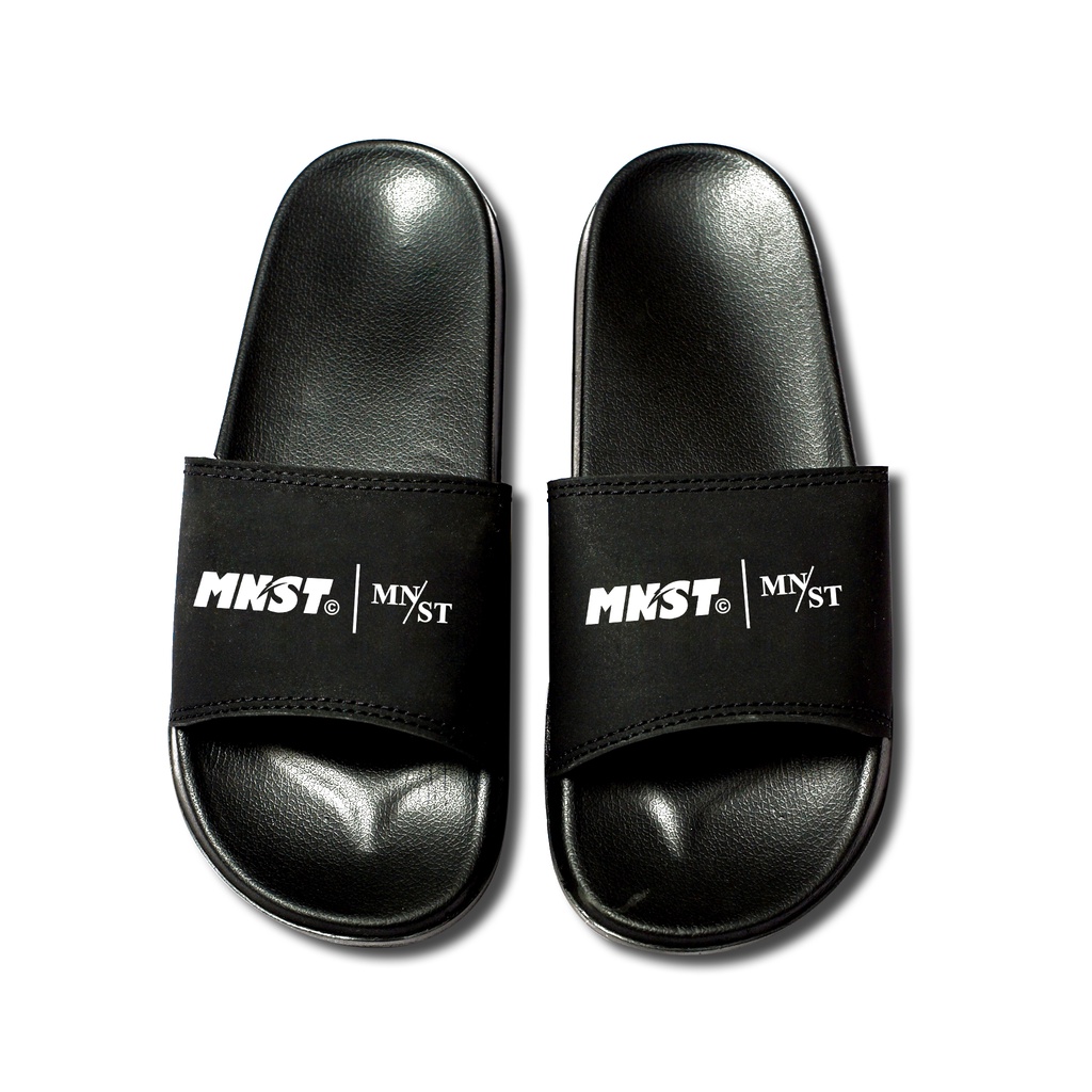 Mnst | Slide Sandals | Rise | Black | Shopee Philippines