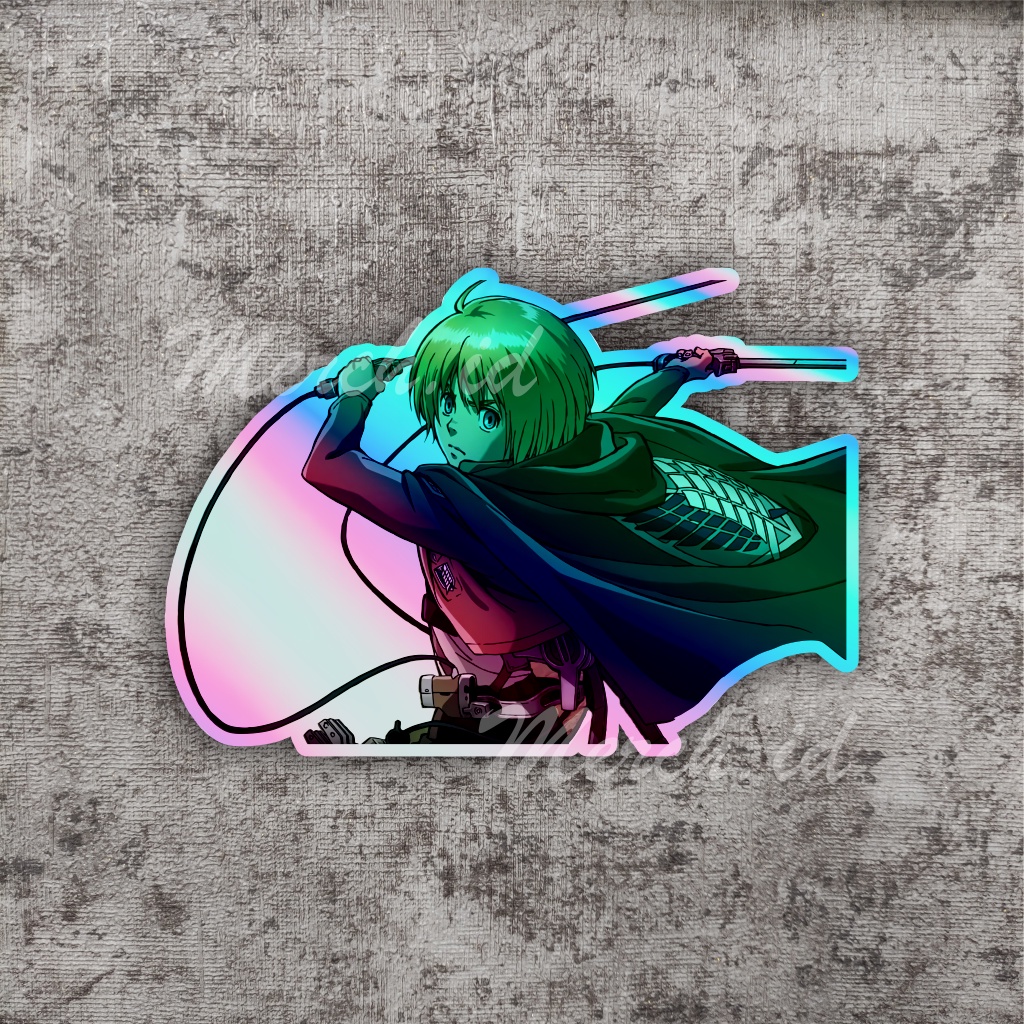 Att shingeki hologram anime sticker no kyojin Armin | Shopee Philippines