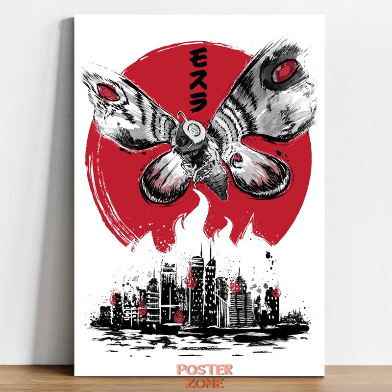Mothra Godzilla King of the Monsters Metal Poster TV Shows Movie Game ...