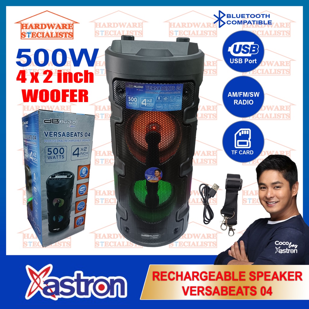 Astron DB Audio Speaker Versabeats 04 500W | Shopee Philippines