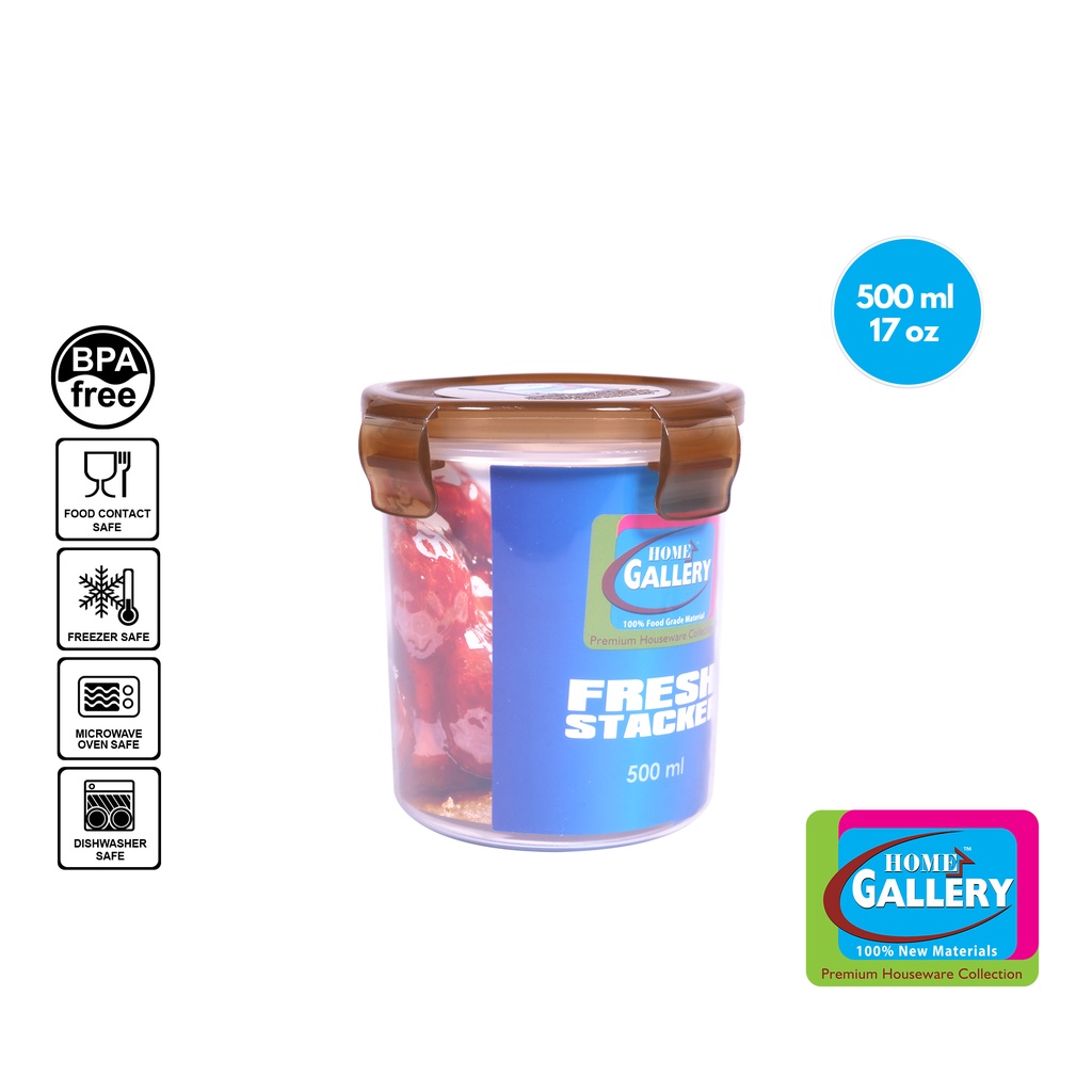 Home Gallery Fresh Stacker Round Food Keeper 500ml/17oz | BPA Free Food ...