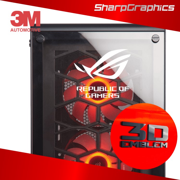 3D ASUS ROG 3D CPU Casing Emblem | Shopee Philippines