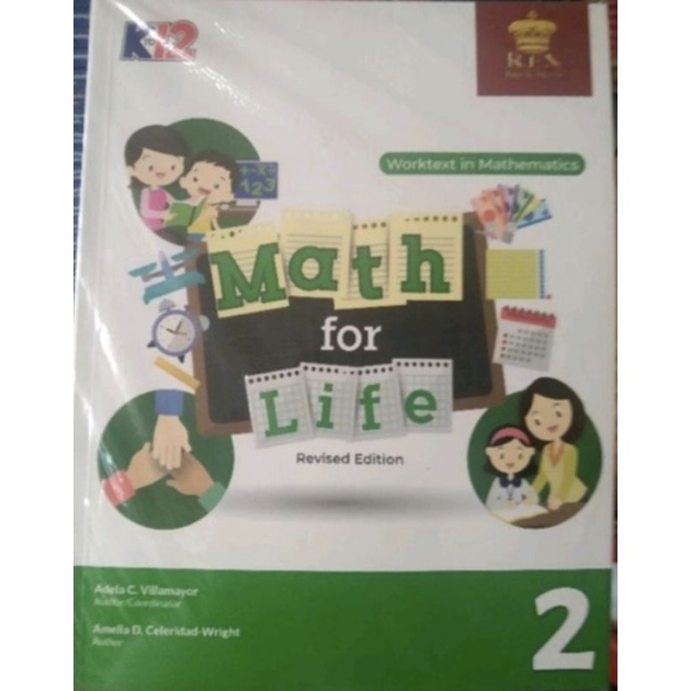 MATH FOR LIFE WORKTEXT IN MATHEMATICS GRADE 2 BRAND NEW ORIGINAL ...