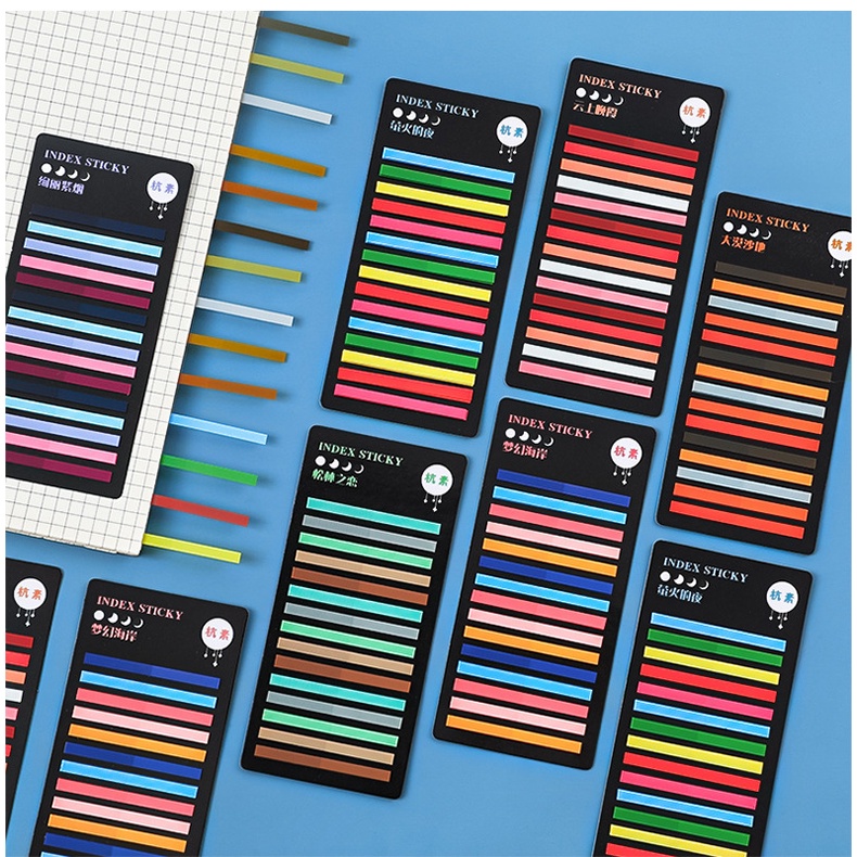 300 Pieces of Color Ultra-Fine Index Stickers Transparent Key Mark ...