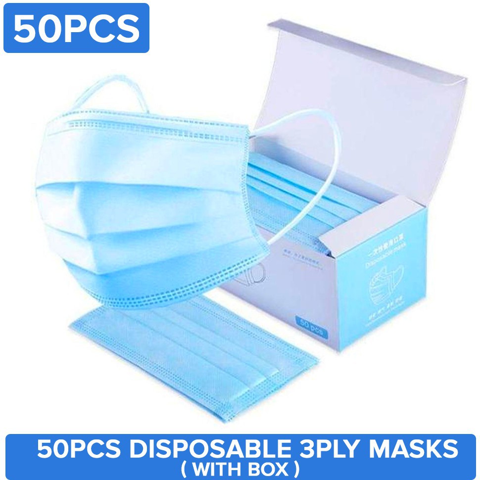 Disposable Face Mask (50pcs) | Shopee Philippines