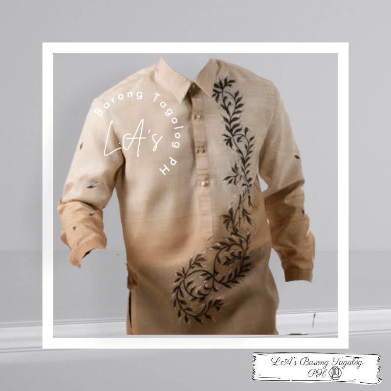 Barong Tagalog Monochromatic Embroidered design (Best Seller) | Shopee ...