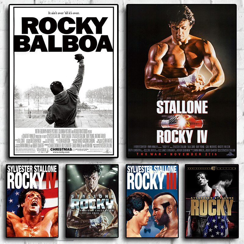 Rocky Inspirational Classic Movie Nordic Art Home Decor Picture Posters ...