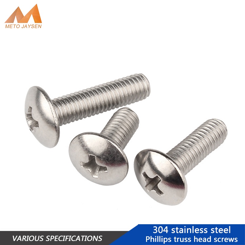304 Stainless Steel Philips Cross Recessed Truss Head Machine Screws M5 M6 M8 Mushroom Flat Head ...
