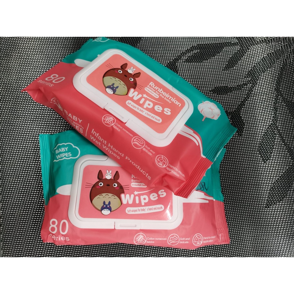 Browns Runbeimian Wet Wipes Hand and Mouth Soft Cotton Cleaning Wipes ...