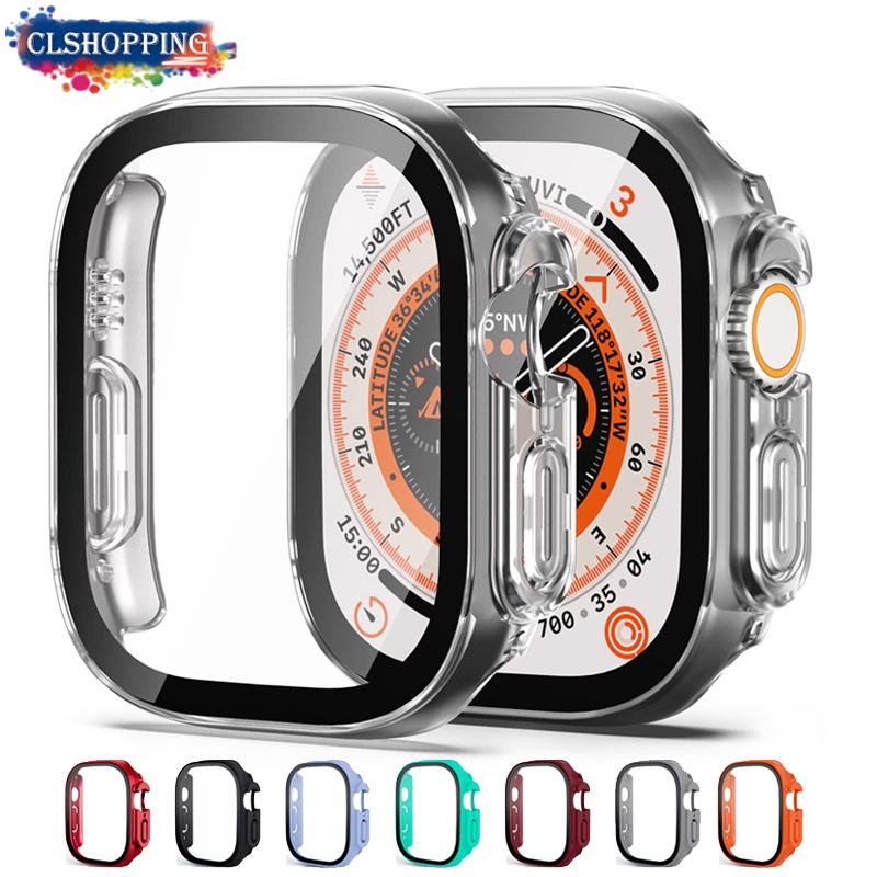 Glass+Case For Apple Watch Ultra 49mm band smartwatch PC Bumper+Screen ...