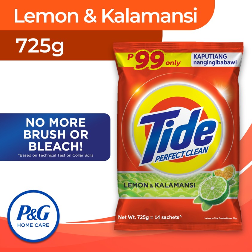 Tide Perfect Clean Powder Detergent Lemon Kalamansi 725g (Laundry ...