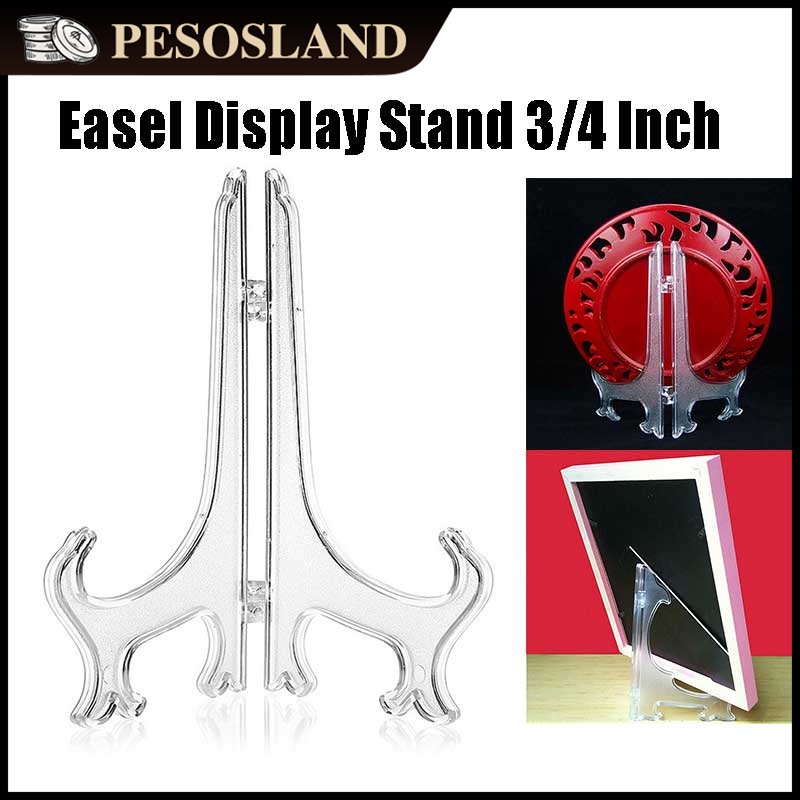 20Pcs Acrylic Easel Display Stand Easels Plate Holders Transparent ...