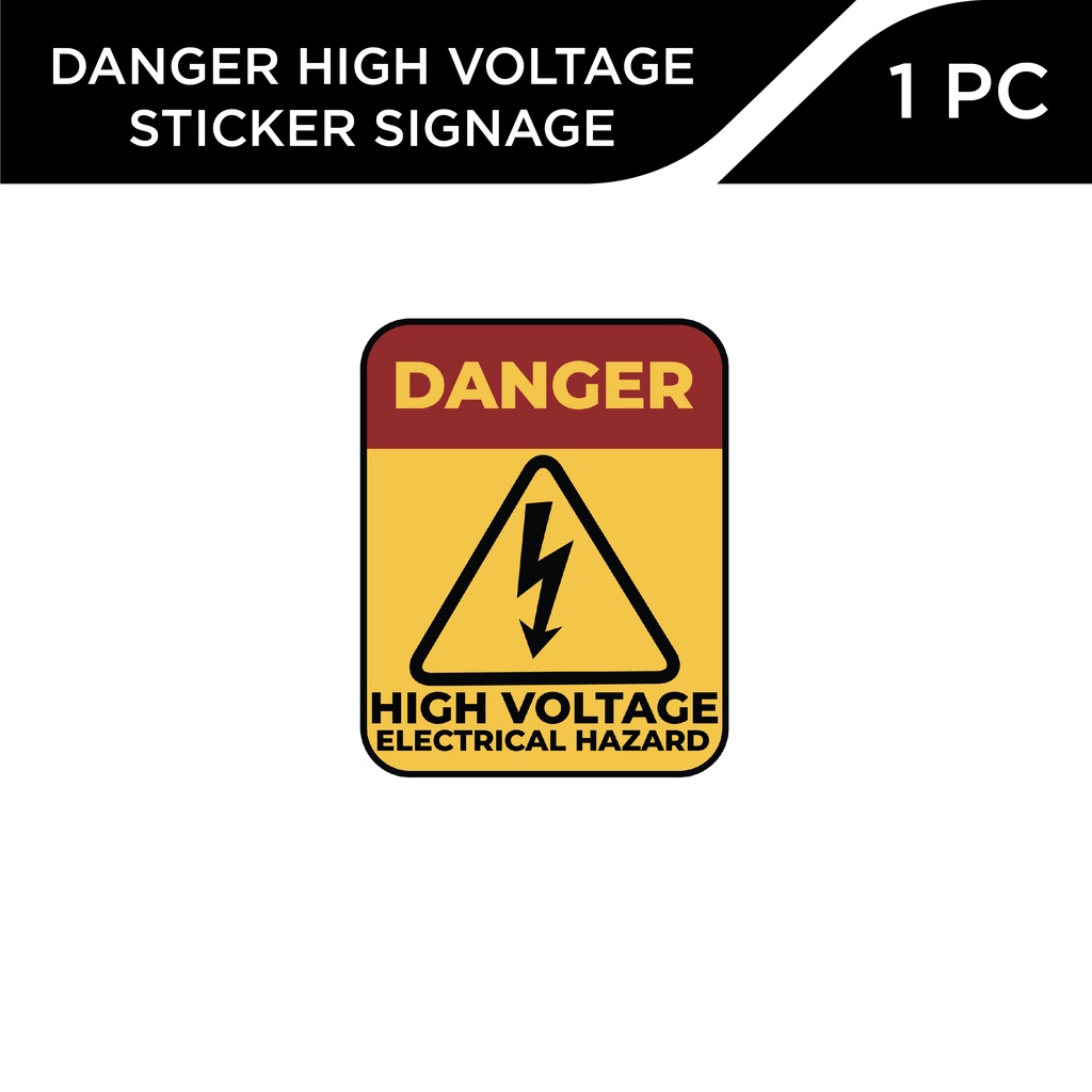 Dsign Danger High Voltage 8x10" Sticker Signage Vinyl l Warning Sign l ...