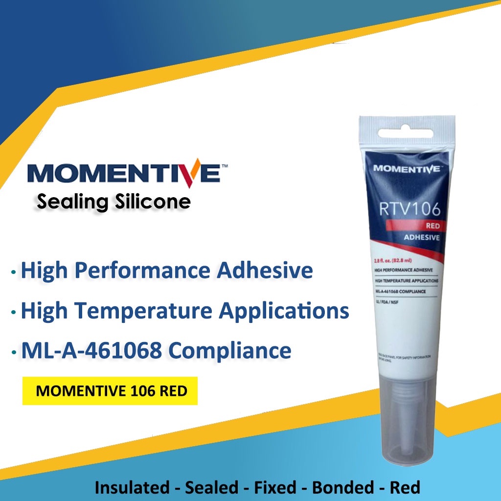 Momentive RTV106 Red Adhesive Multipurpose Silicone Electronic Sealant ...