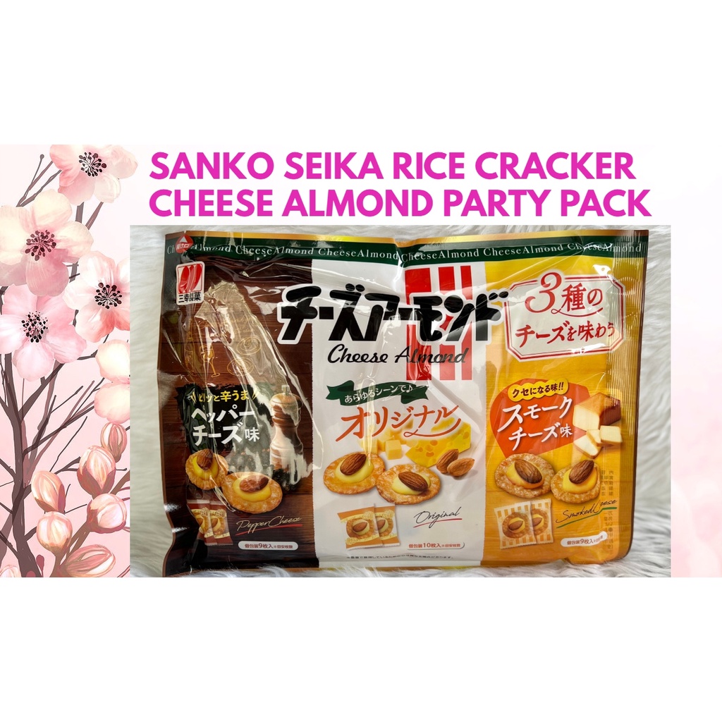 JAPAN SANKO SEIKA RICE CRACKER (ALMOND CHEESE, CHEESE, CHEESE PIZZA ...