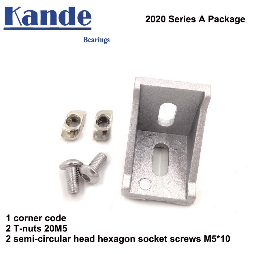 1 set 2020 corner angle aluminum 20 x 20x17 connector bracket fastener ...