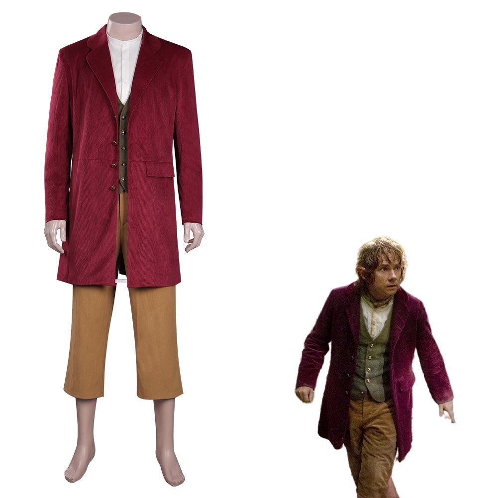 The Hobbit Bilbo Baggins Cosplay Costume Outfits Halloween Carnival ...