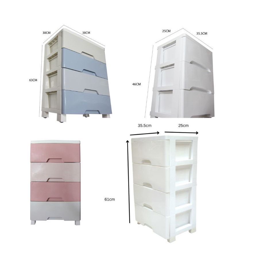 Plastic Cabinet / Cabinet Drawer / Baby Drawer / Plastic Drawer 3-4 ...
