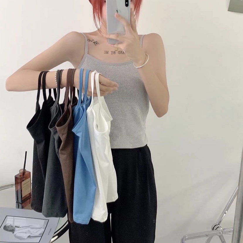 Womens Strap Spaghetti Sando tank tops 6 colors sexy tops free size ...