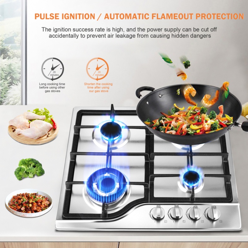 4 Burner Built-in Cooktop Stainless Steel Gas Stoves Natural Gas Hob ...
