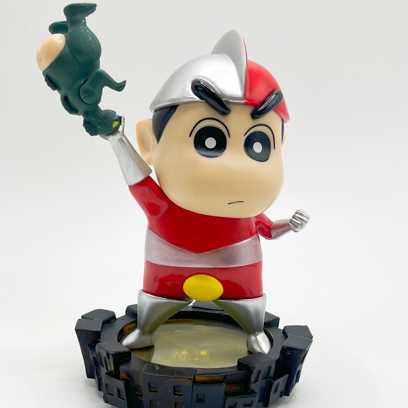 Anime Crayon Shin-chan COS Superman Barefoot Monster Luminescence PVC ...