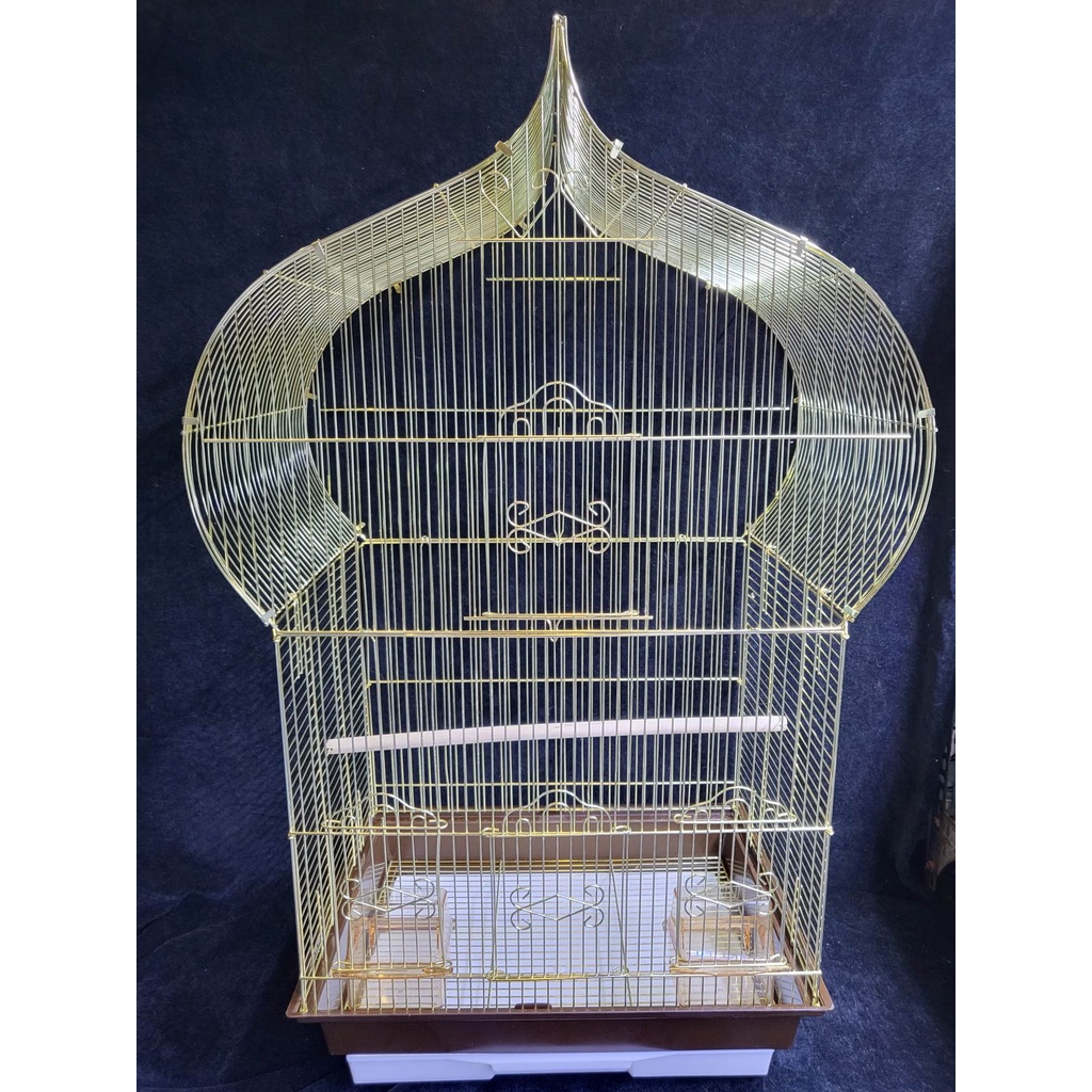 90cm.XXL Gold Bird cage with complete set of accessories | Shopee ...