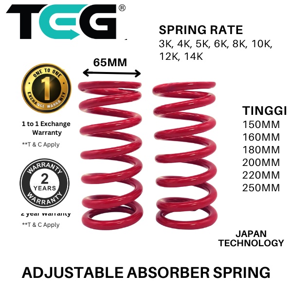2 Year 1 To 1 Exchange Warranty Adjustable Suspension Spring (1pc)(-4K ...