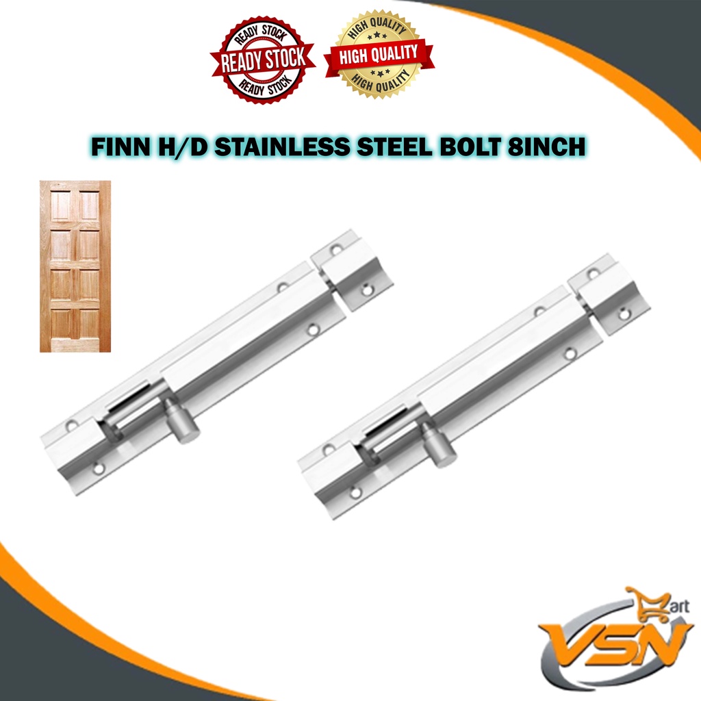 FINN H/D Stainless Steel Bolt 8inch Door Lock High Quality Door Latch ...