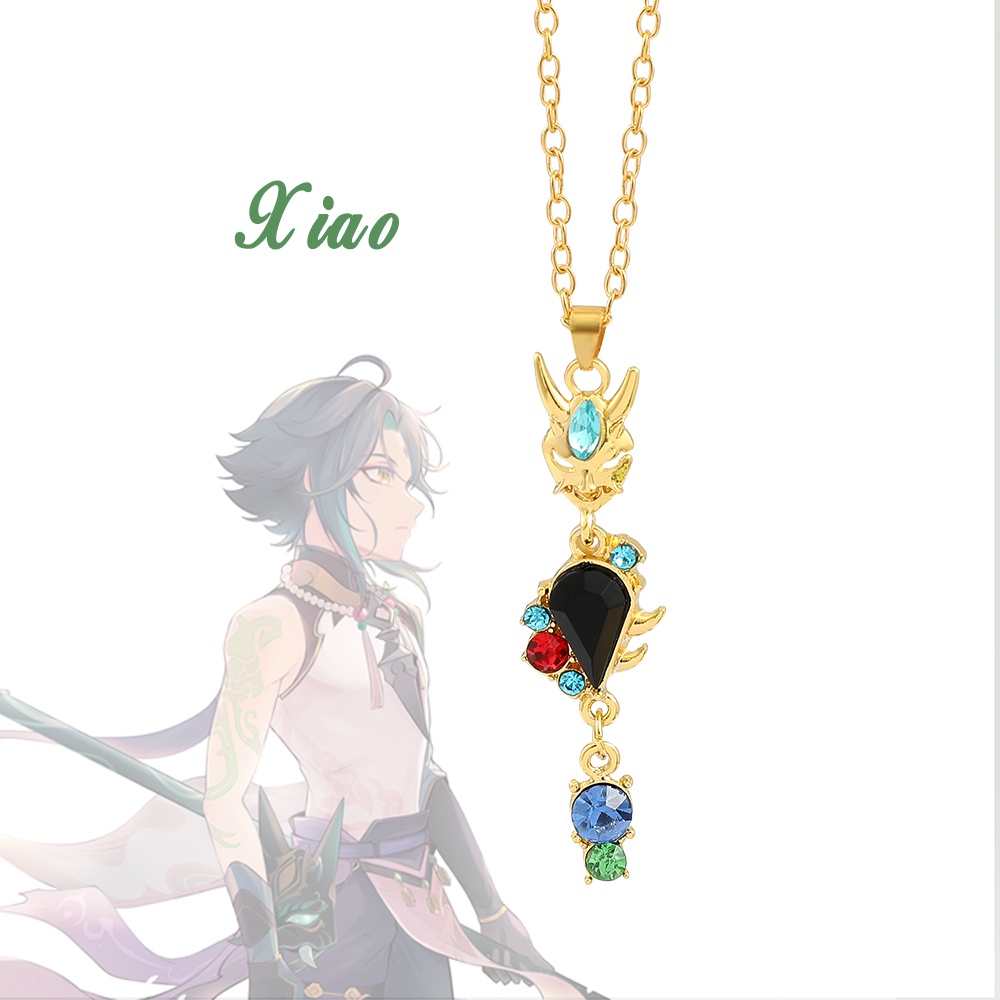 Anime Genshin Impact Pendant Necklace for Women Trendy Jewelry Zircon ...